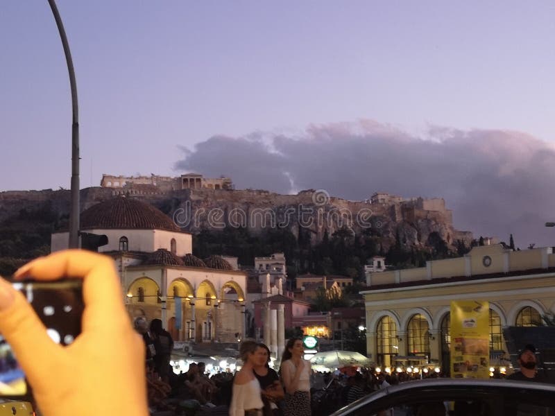 Acropolis View from Distance, Athens Greece Editorial Photo - Image of ...