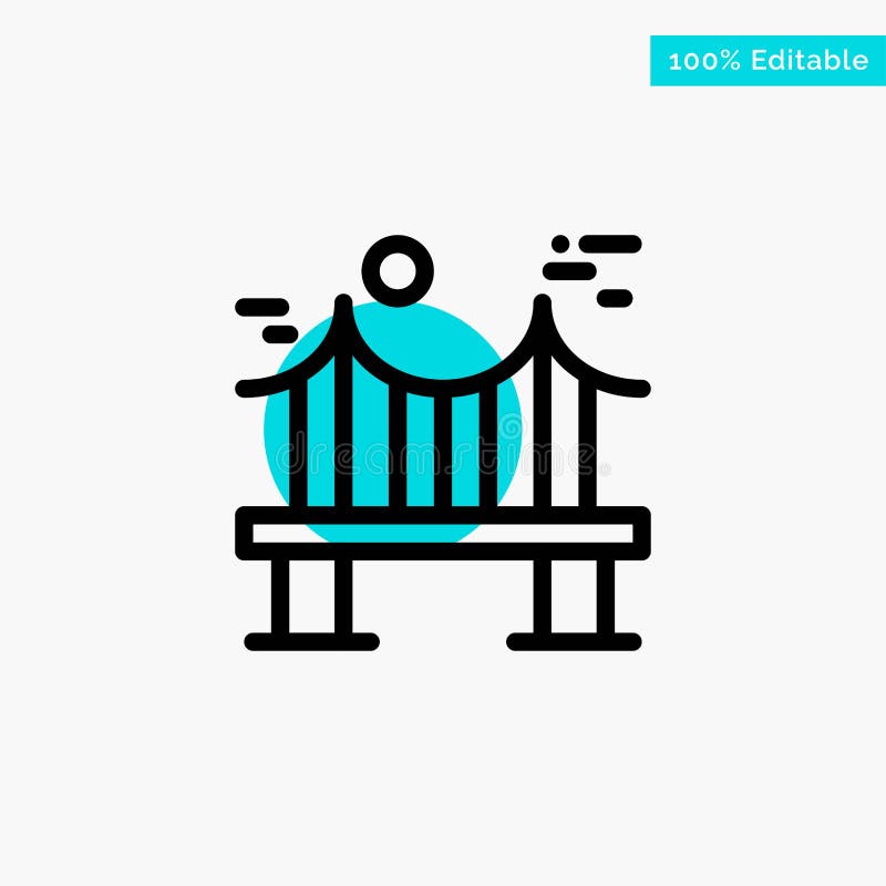 Across, Bridge, Metal, River, Road Turquoise Highlight Circle Point ...