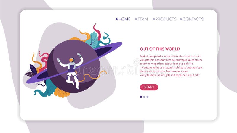 Universe Cosmic Program Online Web Page Template Stock Illustrations ...