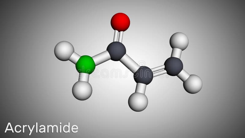 Acrylamide, ACR, Acrylic Amide Molecule. it is As a Precursor To ...