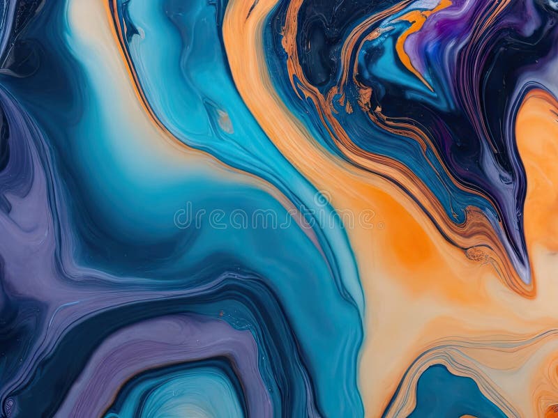 Acrylic Blue Texture with Marble or Ocean Pattern, Multi Color ...