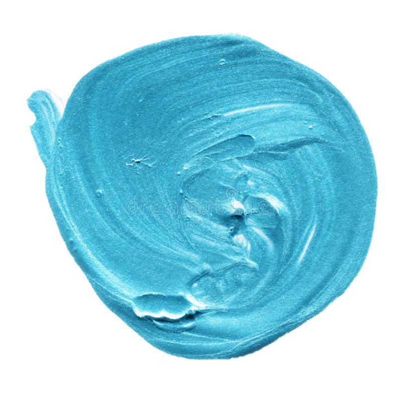 Blue Mint Textured Acrylic Circle. Watercolour Stain on Black ...