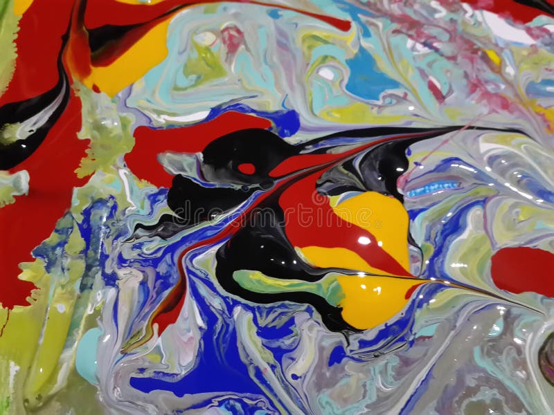 Acrylic Colored Abstract Painting Stock Photo - Image of painting ...