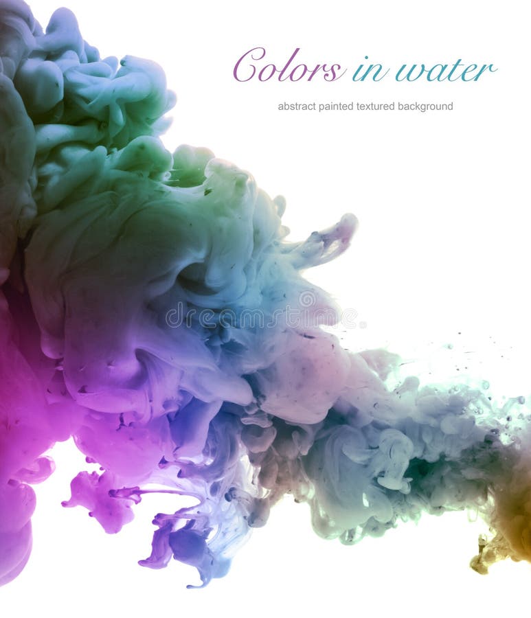 Acrylic Colors and Ink in Water. Abstract Background. Stock Image ...