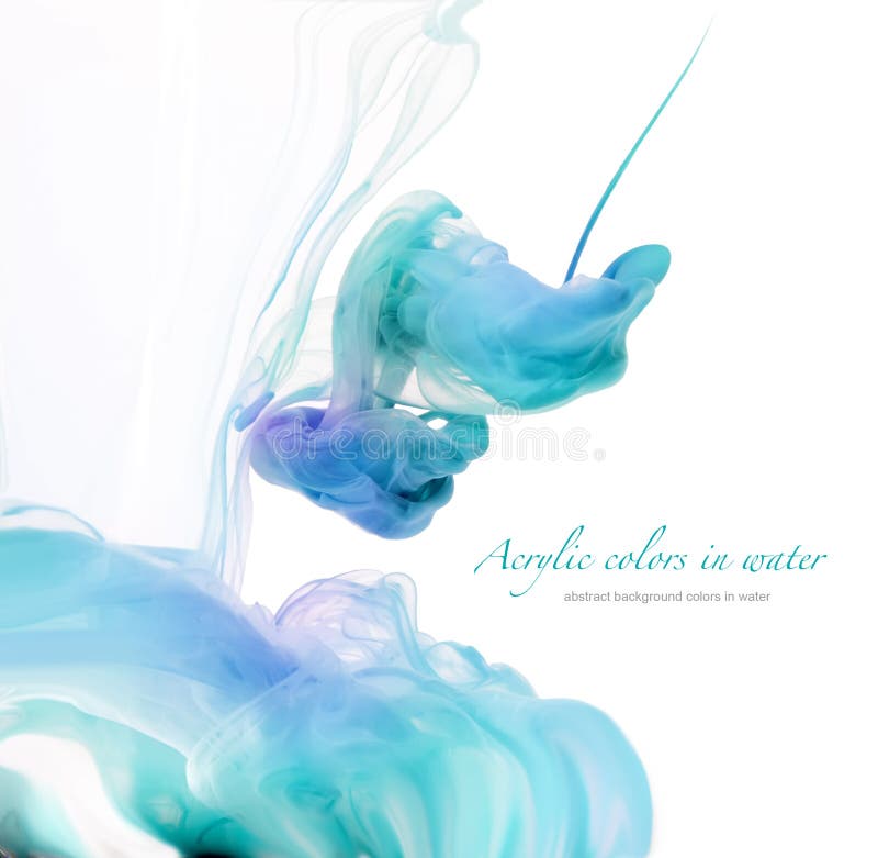 Acrylic colors in water stock image. Image of smoke, transparent - 32577495