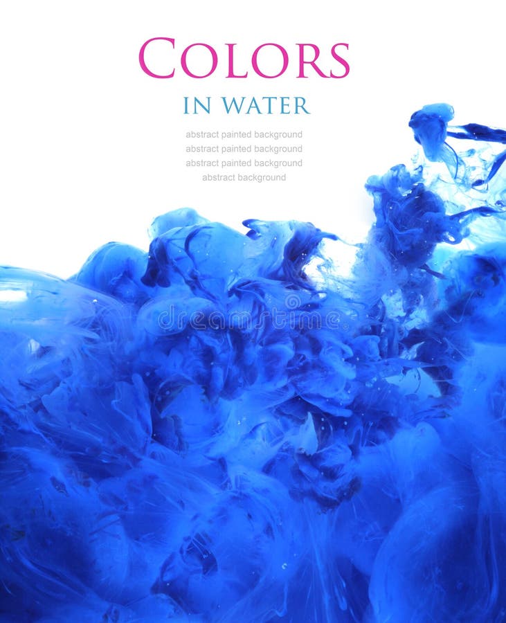 Acrylic Colors in Water. Abstract Background. Stock Image - Image of ...