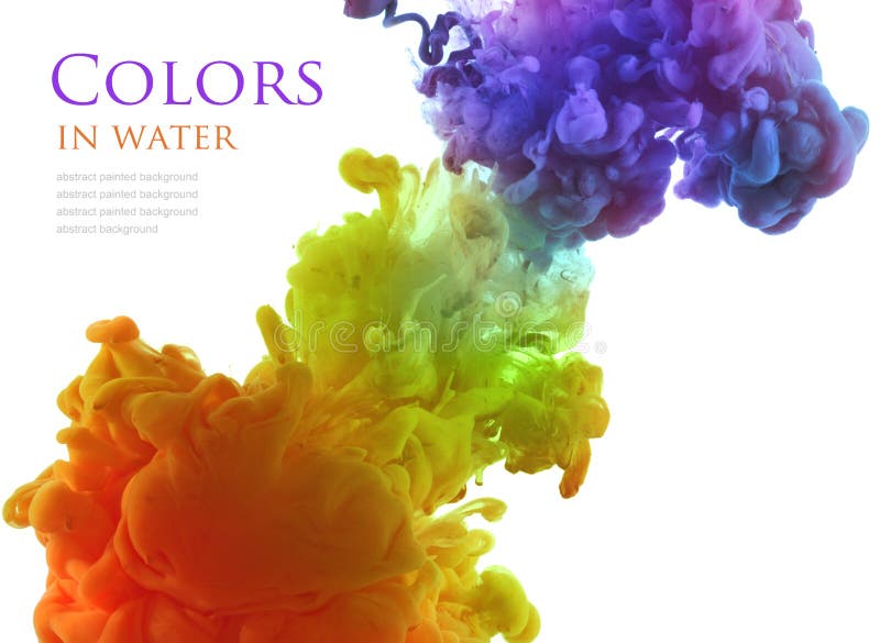 Acrylic Colors in Water. Abstract Background. Stock Image - Image of ...