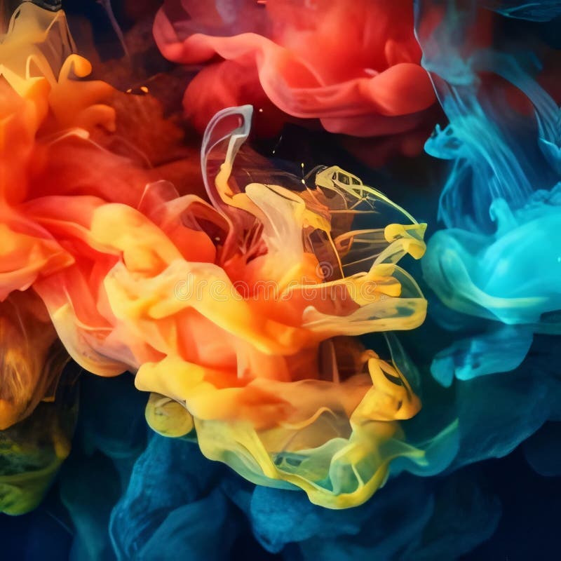 Acrylic Colors in Water. Ink in Water Stock Illustration - Illustration ...