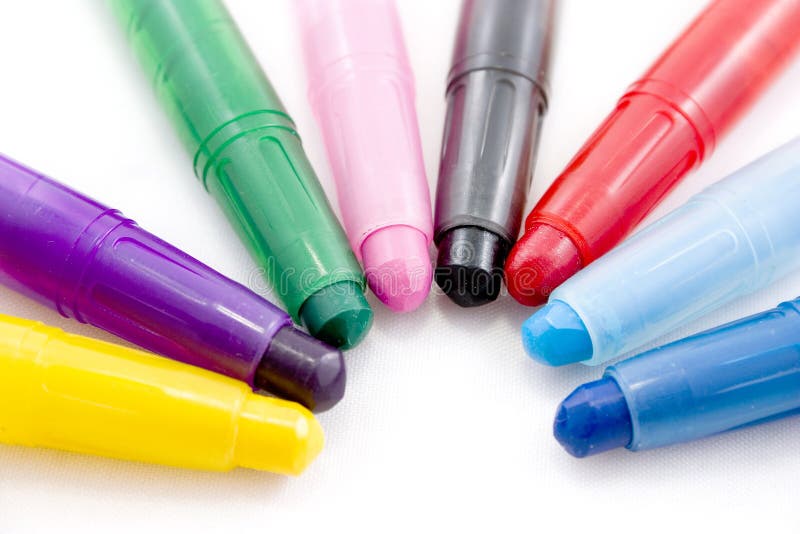 Acrylic crayons 2 stock photo. Image of draw, plastic - 4177096