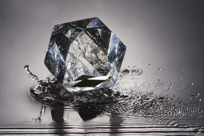 Acrylic cube - art vision stock image. Image of drops - 217389465