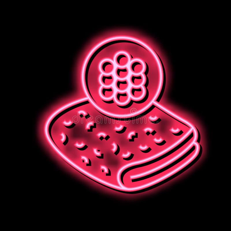 Acrylic Fabric Neon Glow Icon Illustration Stock Vector - Illustration ...