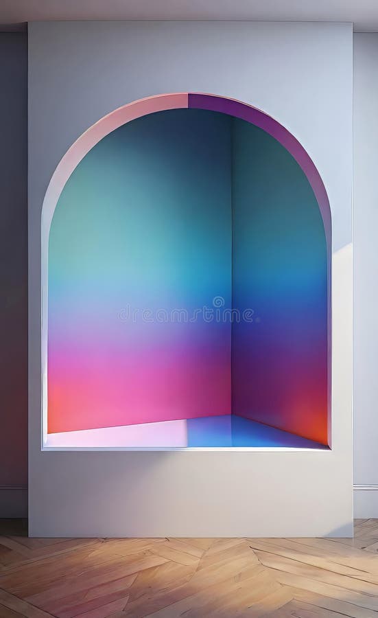 Acrylic Gradient Panels with Rounded Corners on the Wall, Color Scheme ...