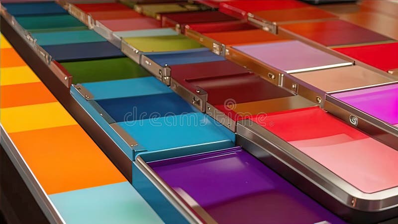 Acrylic Gradient Panels with Rounded Corners on the Wall, Color Scheme ...