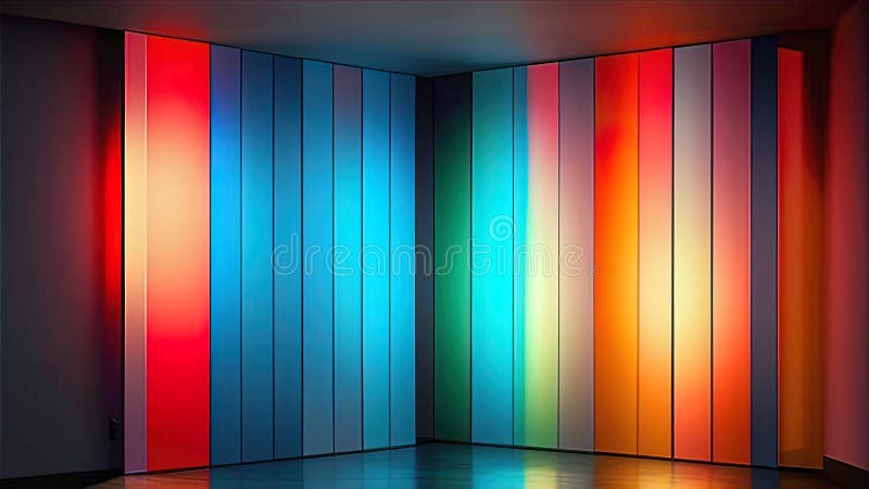 Acrylic Gradient Panels with Rounded Corners on the Wall, Color Scheme ...