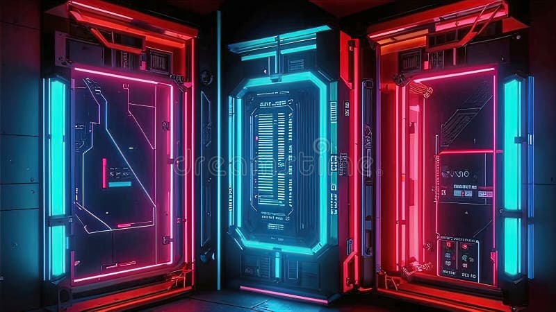 Acrylic Gradient Panels with Rounded Corners on the Wall, Color Scheme ...