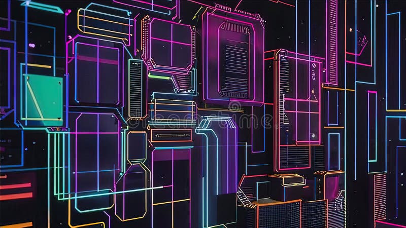 Acrylic Gradient Panels with Rounded Corners on the Wall, Color Scheme ...