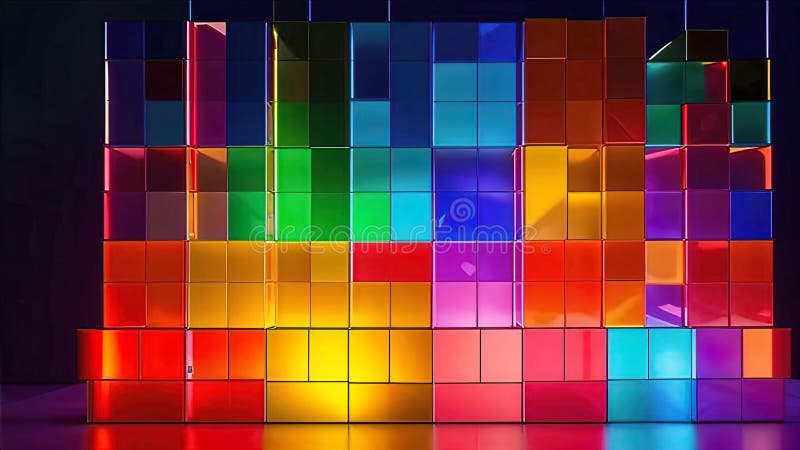 Acrylic Gradient Panels with Rounded Corners on the Wall, Color Scheme ...