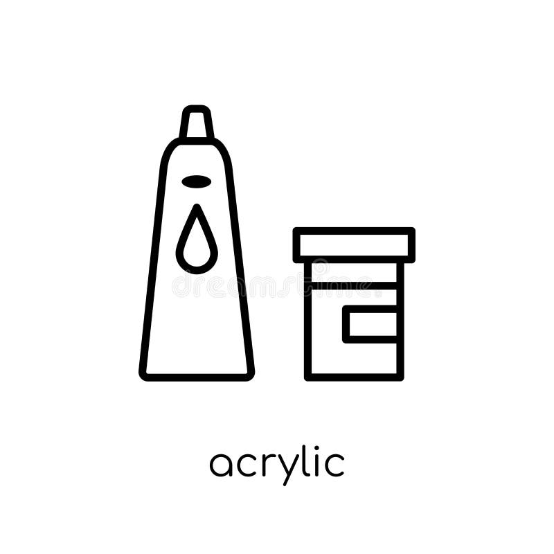 Acrylic Icon in Filled, Thin Line, Outline and Stroke Style. Vector ...
