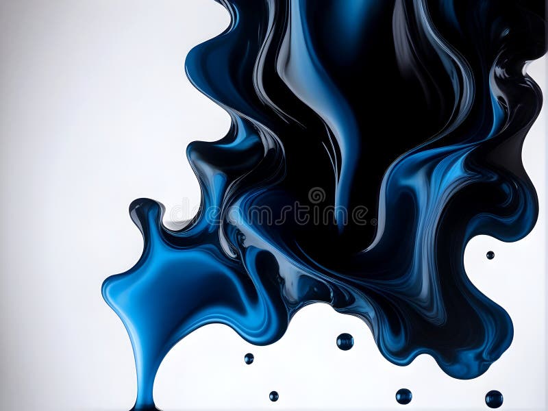 Black Ink Dripping on Water for Background and Texture Stock ...