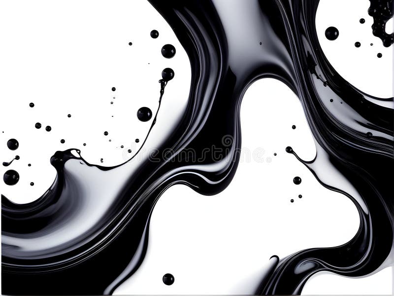 Black Ink Dripping on Water for Background and Texture Stock ...