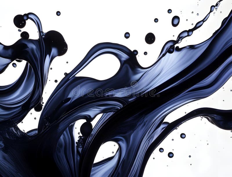 Black Ink Dripping on Water for Background and Texture Stock ...