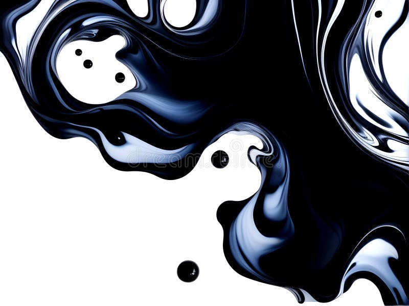 Black Ink Dripping on Water for Background and Texture Stock ...