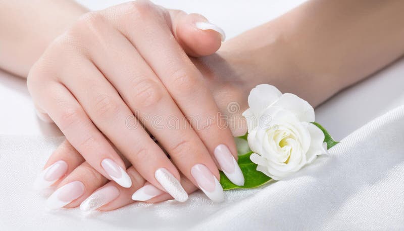 Acrylic Nail Detail and Spa Stock Photo - Image of enhancement ...