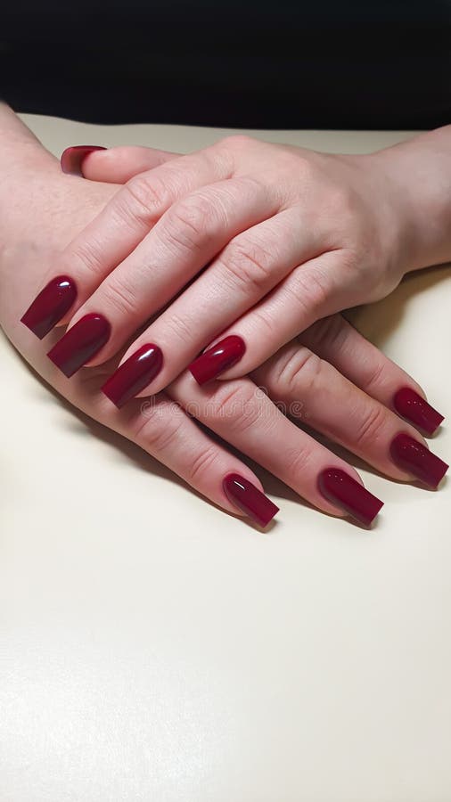 Acrylic Nail Extension, Manicure, Nail Correction, Hands in the ...