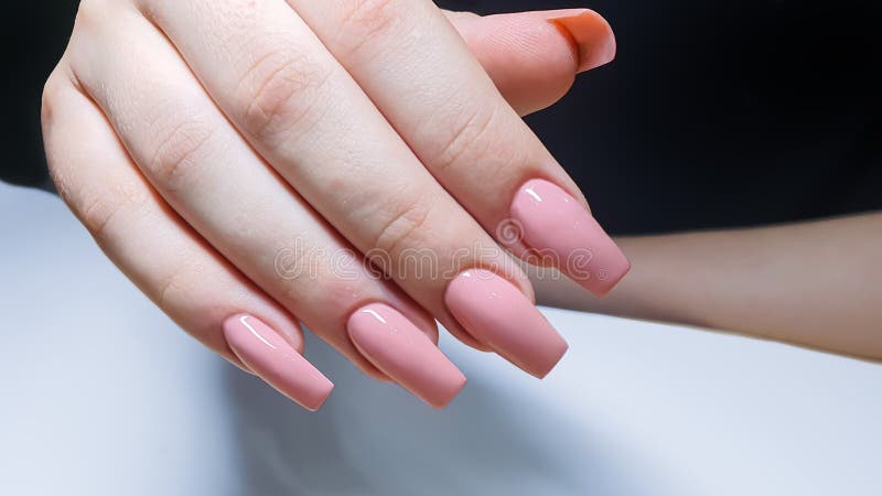 Acrylic Nail Extension, Manicure, Nail Correction, Hands in the ...