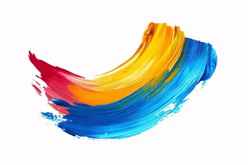 Acrylic Oil Paint Brush Stroke Isolated Vector Style Stock Vector ...