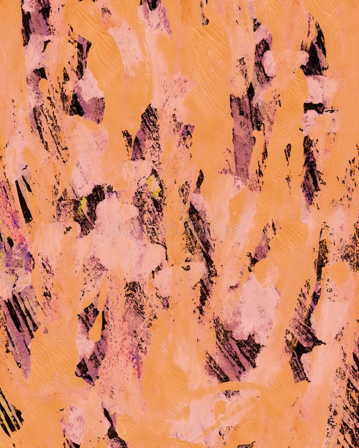 Acrylic Orange Paint Brush Stroke. Vector Bright Spiral Gradient 3d ...