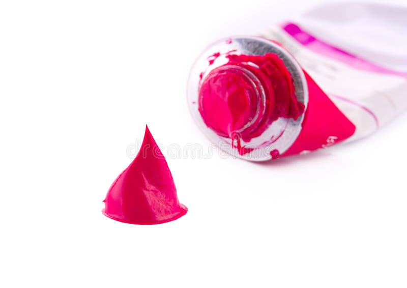 Pink Paint Tube stock photo. Image of primary, creativity - 1120022
