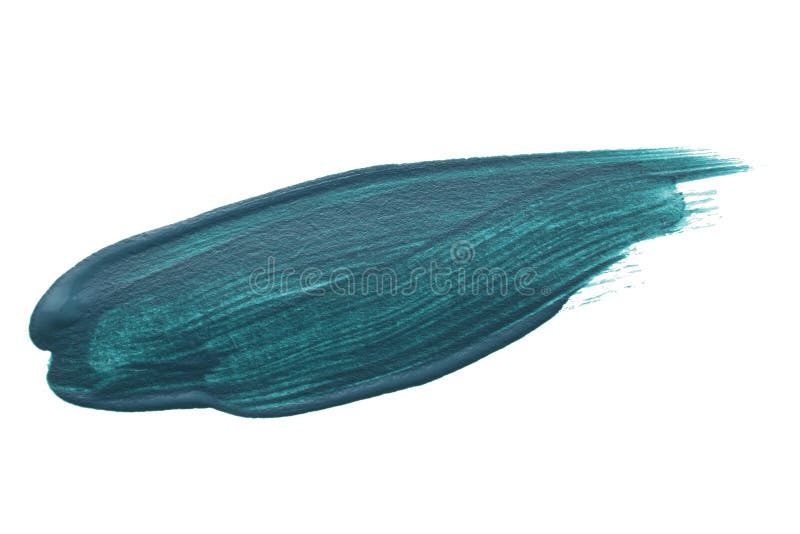 Acrylic Paint Brush Track Blank Art Isolated on the White Background ...