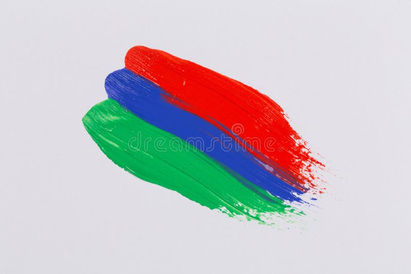 Acrylic Paint Colorful Brush Strokes Stock Image - Image of element ...