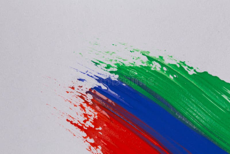 Acrylic Paint Colorful Brush Strokes Stock Photo - Image of sign ...