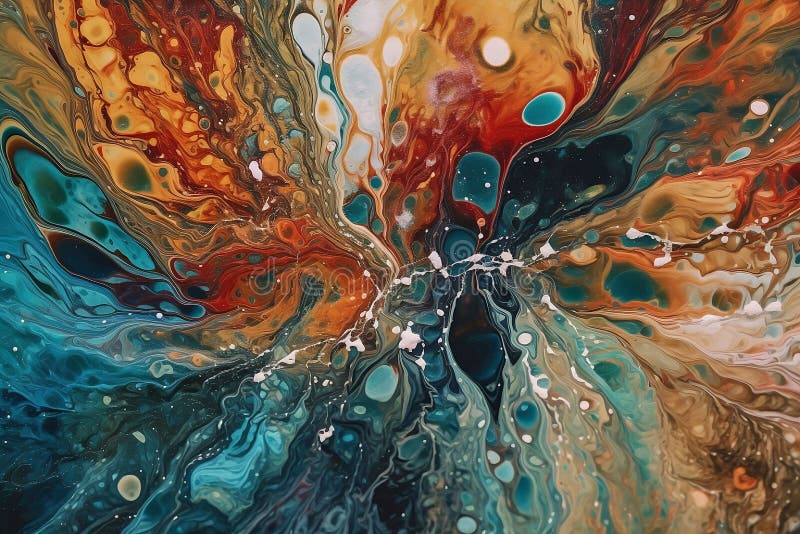 Acrylic Paint Splash Image. Generative AI Stock Illustration ...