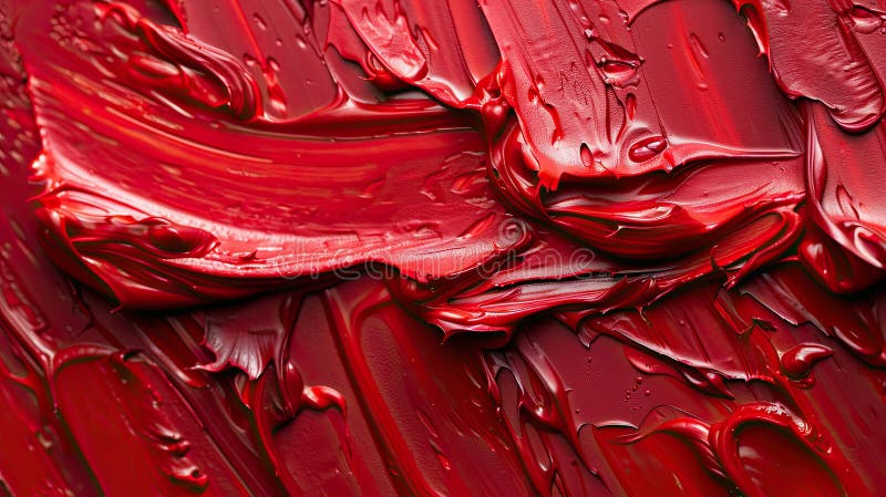 Acrylic Paint Texture Effect Wallpaper, Vivid Red Color, Liquid ...