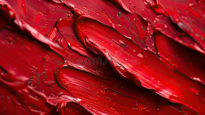 Acrylic Paint Texture Effect Wallpaper, Vivid Red Color, Liquid ...
