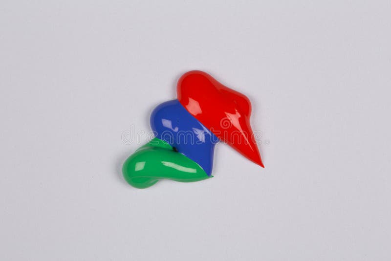 Acrylic Paint on White Paper Stock Photo - Image of drawing, paintbrush ...