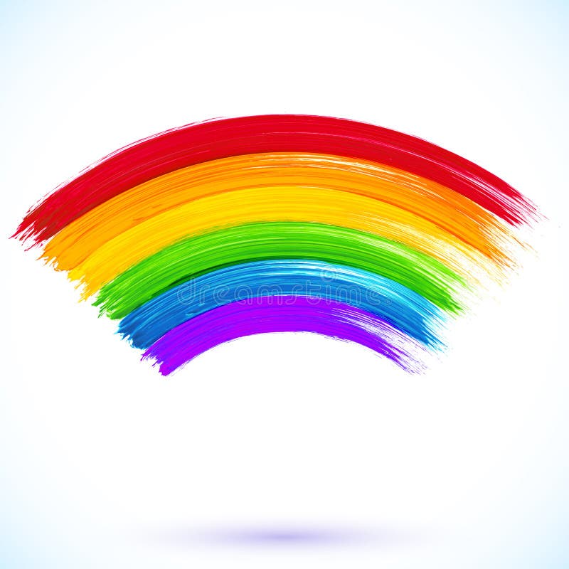 Acrylic Painted Rainbow, Vector Illustration Stock Vector ...