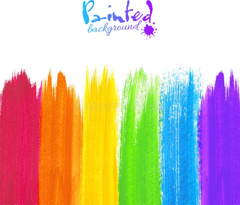 Acrylic Painted Stripes, Vector Background Stock Vector - Illustration ...