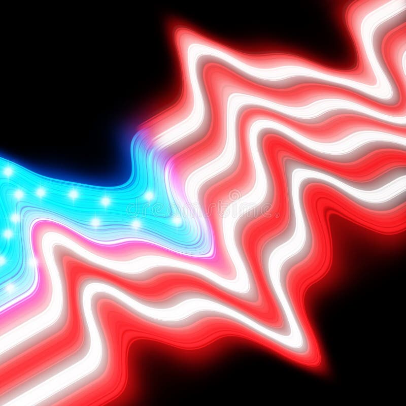 Acrylic pour of US flag stock illustration. Illustration of flag ...