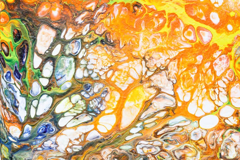 Acrylic Pouring - Texture with Cells Stock Photo - Image of bubble ...