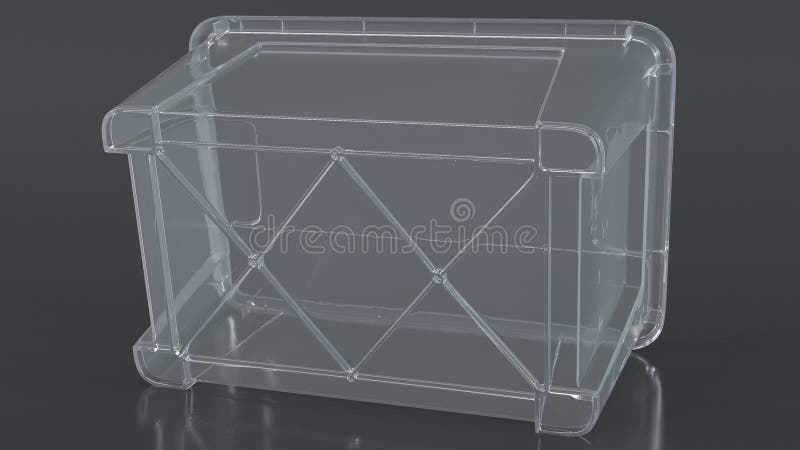Acrylic Storage Organizer Transparent Rectangular Box Stock ...