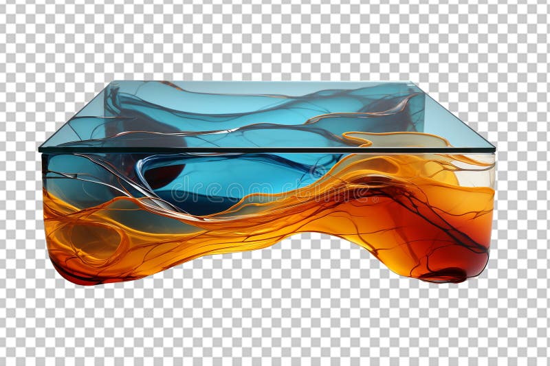 Acrylic Table Top on Transparent Background Stock Image - Illustration ...