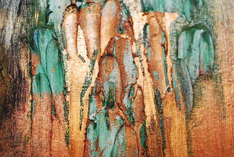 Acrylic Texture Canvas Paint Color Gold Rust Glitter Green Bright ...
