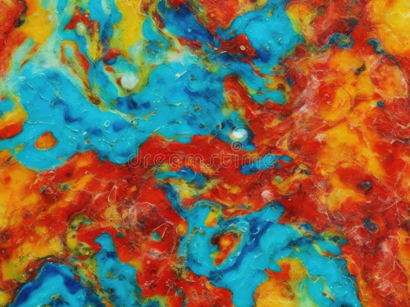 Acrylic Texture with Marble or Ocean Pattern, Multi Color Background ...