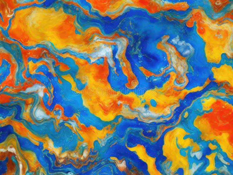 Acrylic Texture with Marble or Ocean Pattern, Multi Color Background ...