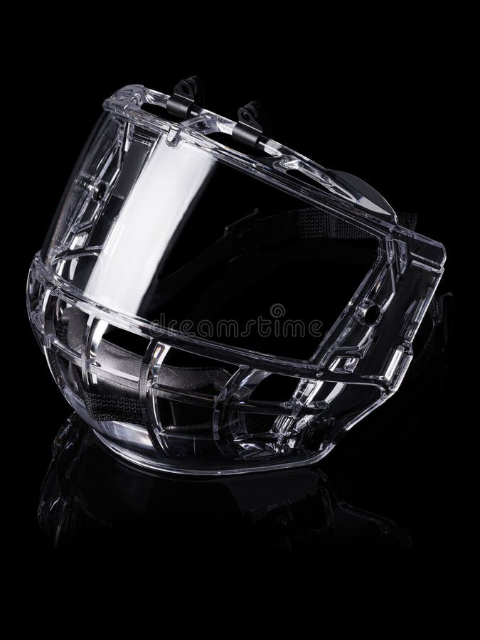 Acrylic Transparent Protective Visor for Hockey Helmet on Black ...