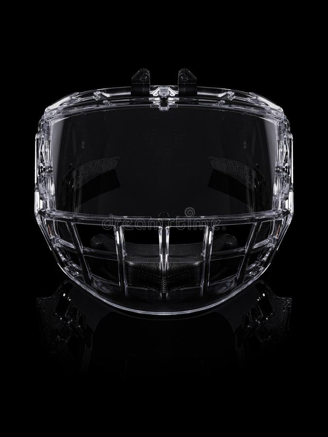 Acrylic Transparent Protective Visor for Hockey Helmet on Black ...